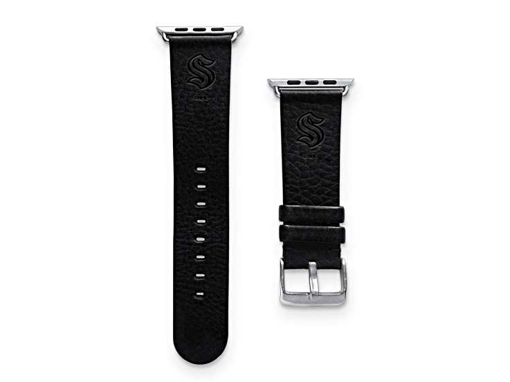 Gametime NHL Seattle Kraken Black Leather Apple Watch Band (38/40mm S/M ...