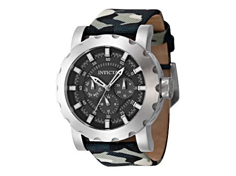 Invicta I-Force Commando 46mm Green Camo Print Nylon Band Quartz Watch ...