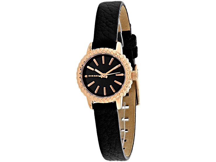 Diesel Women's Timeframe Black Leather Strap Watch - 151L2A | JTV