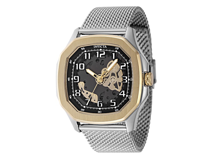 Invicta S1 Rally 45.5mm Yellow Bezel Stainless Steel Mesh Band Quartz ...