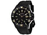 Seapro Men's Force Black Dial with Yellow Accents Black Rubber Strap ...