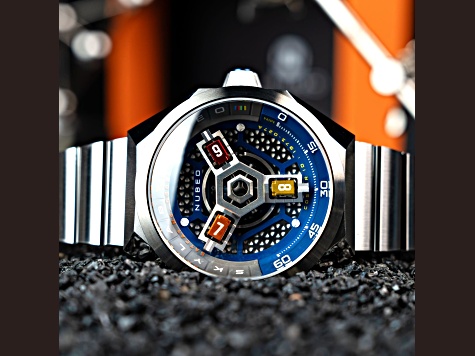 Nubeo Skylab Blue Dial White Bezel White Stainless Steel Band Automatic ...