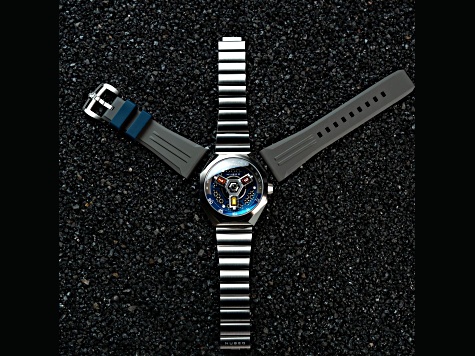 Nubeo Skylab Blue Dial White Bezel White Stainless Steel Band Automatic ...