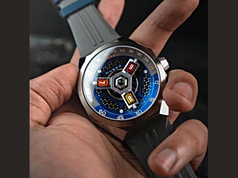 Nubeo Skylab Blue Dial White Bezel White Stainless Steel Band Automatic ...