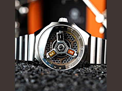 Nubeo Skylab Brown Dial White Bezel White Stainless Steel Band ...
