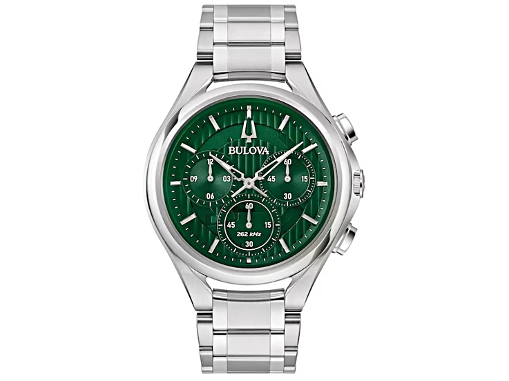 Bulova Men's Curv Green Dial, Stainless Steel Watch - 184DLB | JTV