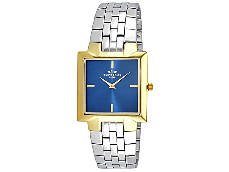 Oniss Men's Quad Slick Blue Dial, Stainless Steel Bracelet Watch ...