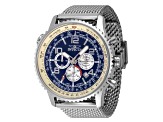 Invicta OCEAN VOYAGE 49.5mm Blue Dial Stainless Steel Quartz Watch ...