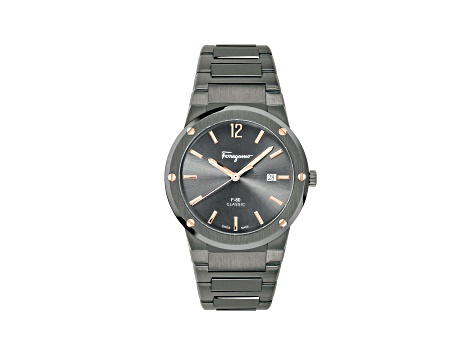 F-80 Watch 41MM Gunmetal Case Gray Sunray Dial Gunmetal Stainless Steel ...