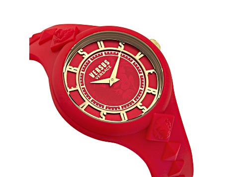 Fire Island Watch 39MM Red Case Red with Stainless Steel Details Dial ...