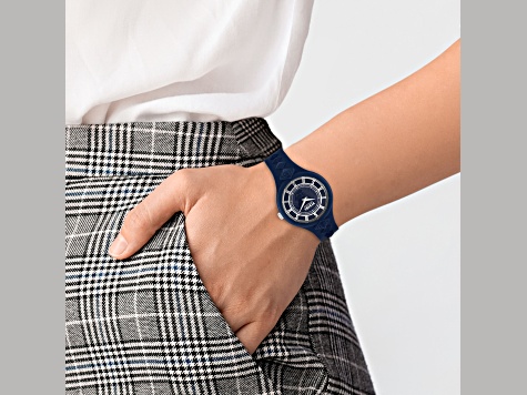 Fire Island Watch 39MM Blue Case Blue with Stainless Steel Details Dial ...