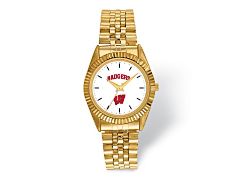 LogoArt University of Wisconsin Pro Gold-tone Gents Watch - 1C5X0S | JTV