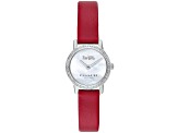 Coach Women's Audrey Green Dial, Red Leather Strap Watch - 1D492B | JTV
