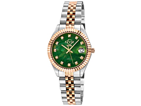 GV2 Naples Green Dial Rose Bezel Two-tone Bracelet Watch - 1E6ZAG | JTV