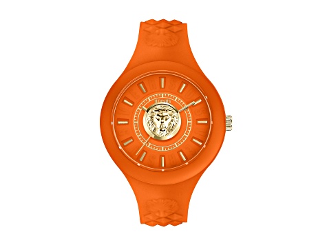 Fire Island Watch 39MM Orange Case Orange with Yellow Details Dial ...