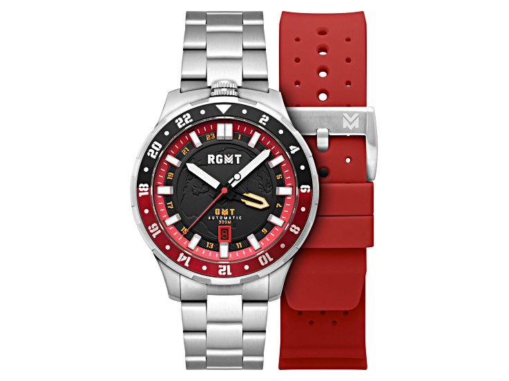 RGMT Globemaster GMT Red Dial White Bezel White Stainless Steel Band ...