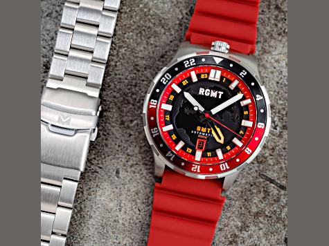RGMT Globemaster GMT Red Dial White Bezel White Stainless Steel Band ...