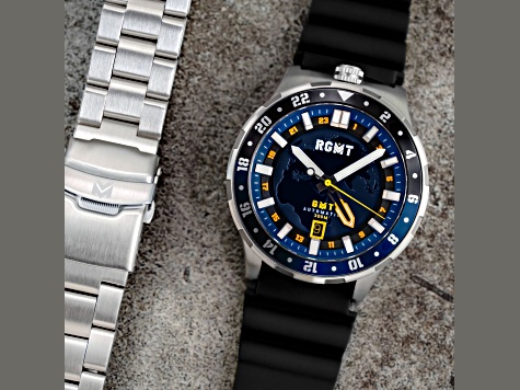 RGMT Globemaster GMT Blue Dial White Bezel White Stainless Steel Band ...