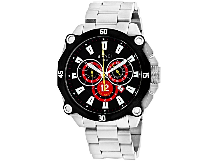 Roberto Bianci Men's Enzo Black Dial, Stainless Steel Watch - 1GQFCD | JTV