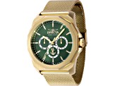 Invicta OCEAN VOYAGE 44mm Green Dial Rose Stainless Steel Mesh Band ...