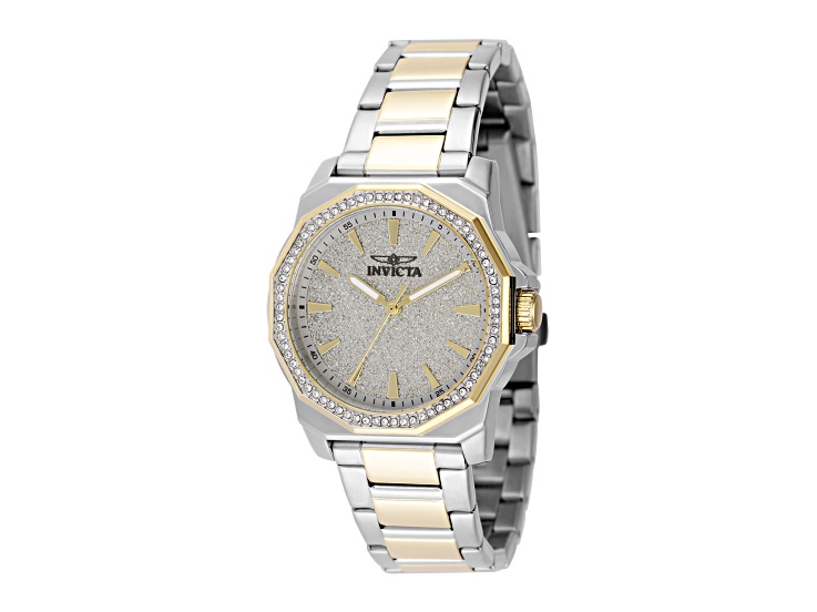 Invicta Speedway 34mm Yellow Bezel Two-tone Stainless Steel Band Quartz ...