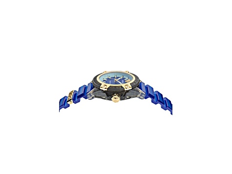 Icon Active Watch 42MM Transparent Black Polycarbonate Case Blue Matte ...
