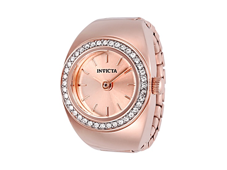 Invicta Mini 16.5mm Rose Stainless Steel Quartz Ring Watch - 1K5CYC | JTV