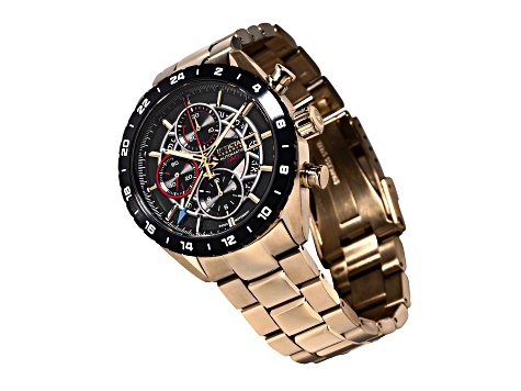 Invicta Reserve 44mm Black Dial Yellow Stainless Steel Band Automatic ...
