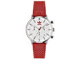 Adidas Originals Style Code One Chrono 40mm Red Silicone Strap White ...