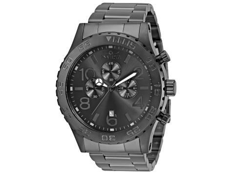 Invicta Specialty 50mm Gunmetal Dial Stainless Steel Band Quartz Watch ...