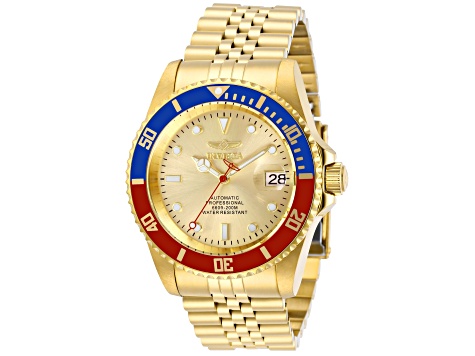 Invicta Pro Diver 42mm Yellow Dial Stainless Steel Band Automatic Watch ...