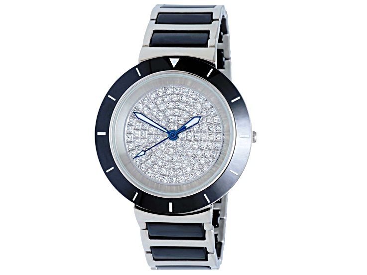 Oniss Toulon 37mm Black and White Two-tone Stainless Steel Bracelet ...