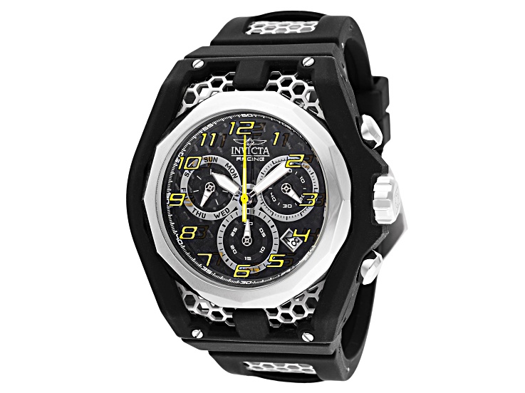 Invicta Invicta Racing 53.5mm Black Silicone Strap Quartz Watch ...