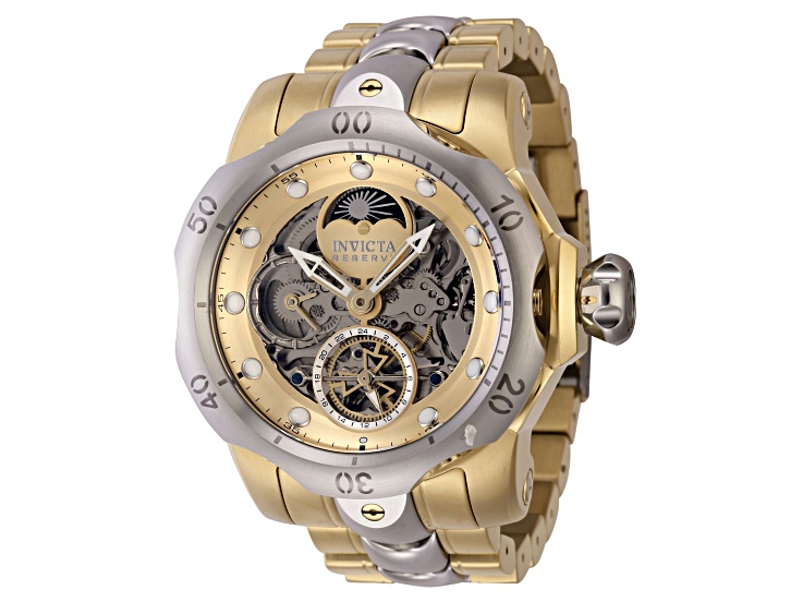 Invicta Reserve Venom 53.7mm White Bezel Yellow Stainless Steel ...