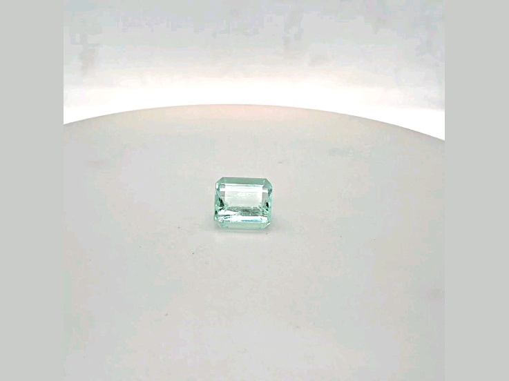 12.4 x 11.2 mm. 7.75cts Emerald from Colombia. Emerald cut. Very light ...